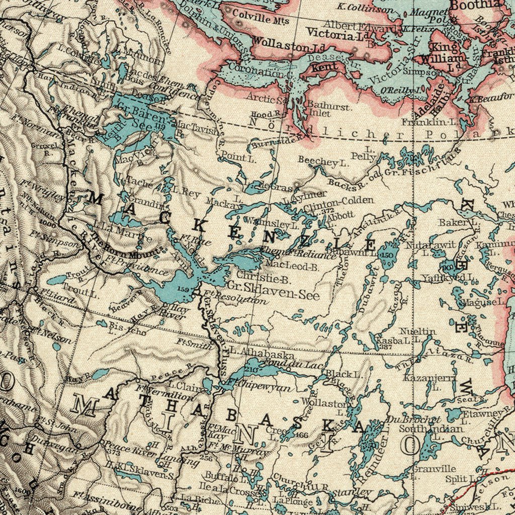 North America Map, 1905 by Waldin | Avenza Maps