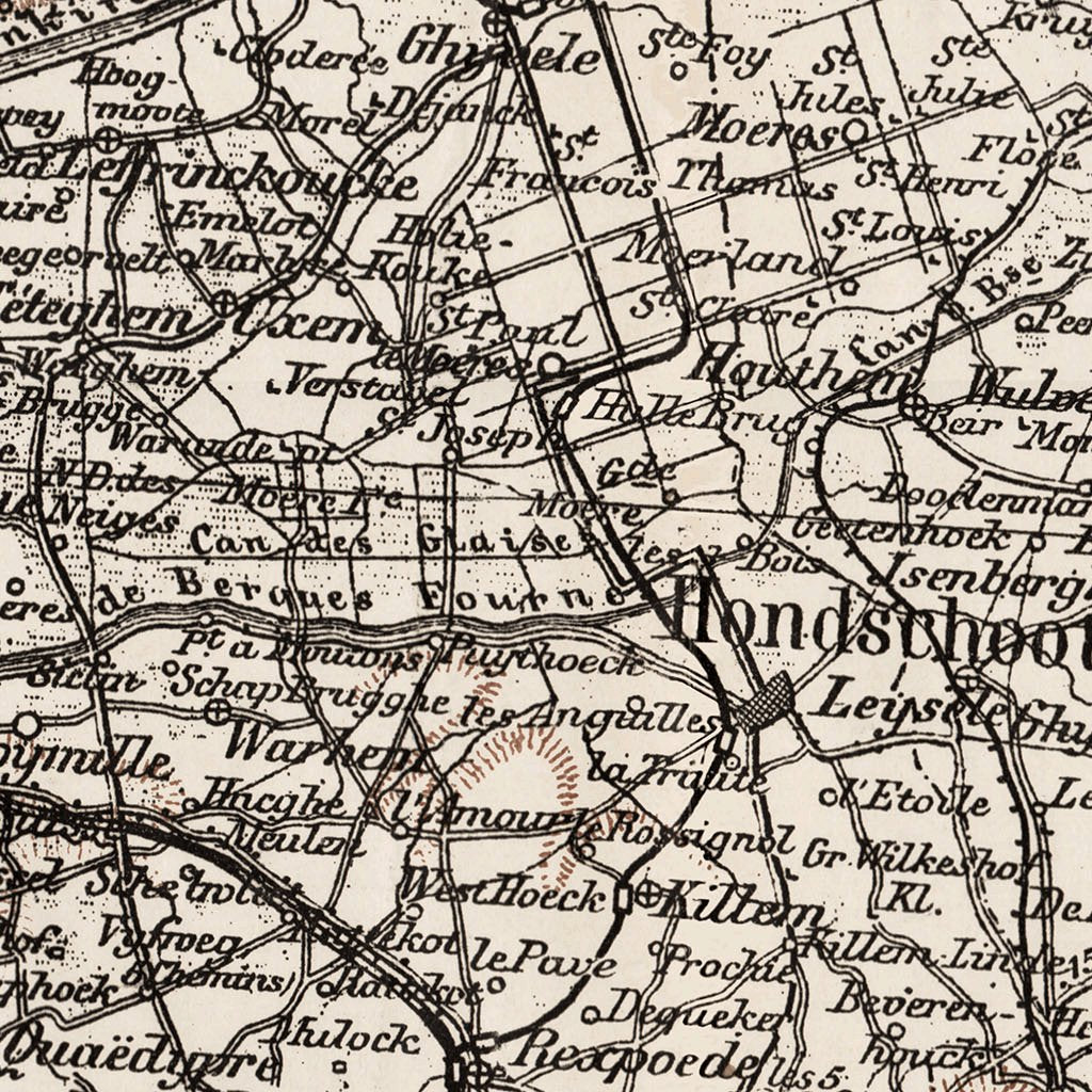 Map of Flanders, 1916 by Waldin | Avenza Maps