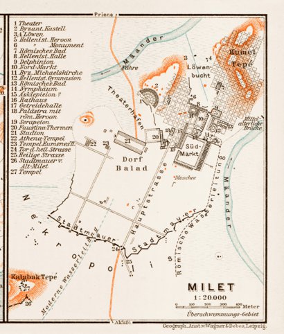 Milet (Miletus), ancient site Map, 1914 by Waldin | Avenza Maps