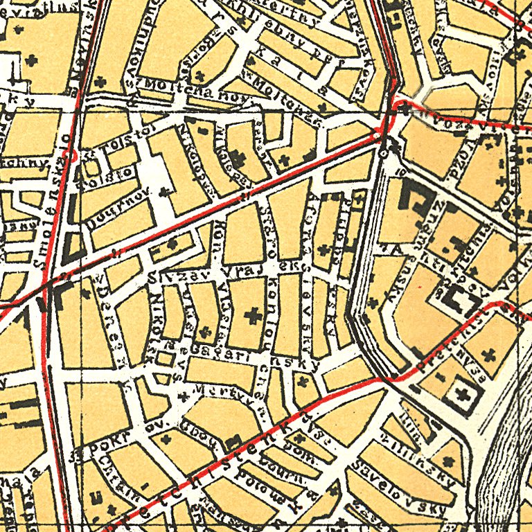 Moscow (Москва, Moskva), city Map (in French), 1897 by Waldin | Avenza Maps