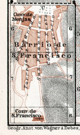 Ronda city Map - Barrio de San Francisco, 1913 by Waldin | Avenza Maps