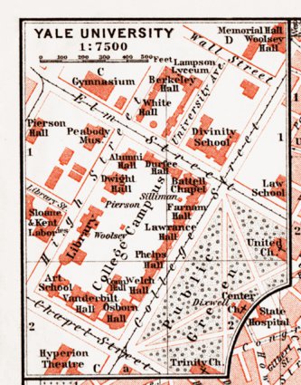 New Haven University Site plan, 1909 Map by Waldin | Avenza Maps