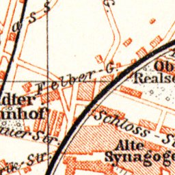 Pressburg (Bratislava) city center Map, 1913 by Waldin | Avenza Maps