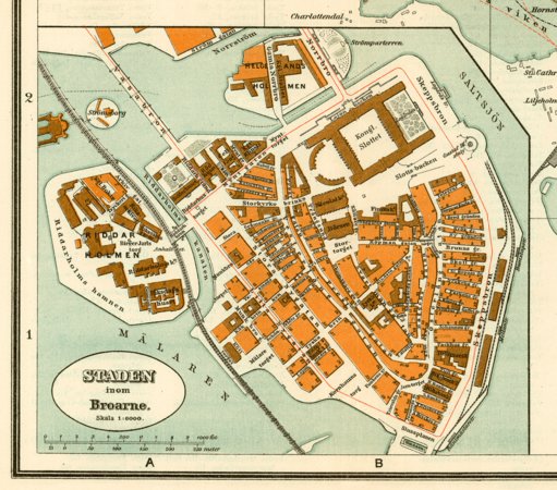 Stockholm Gamla Stan Map, 1893 by Waldin | Avenza Maps