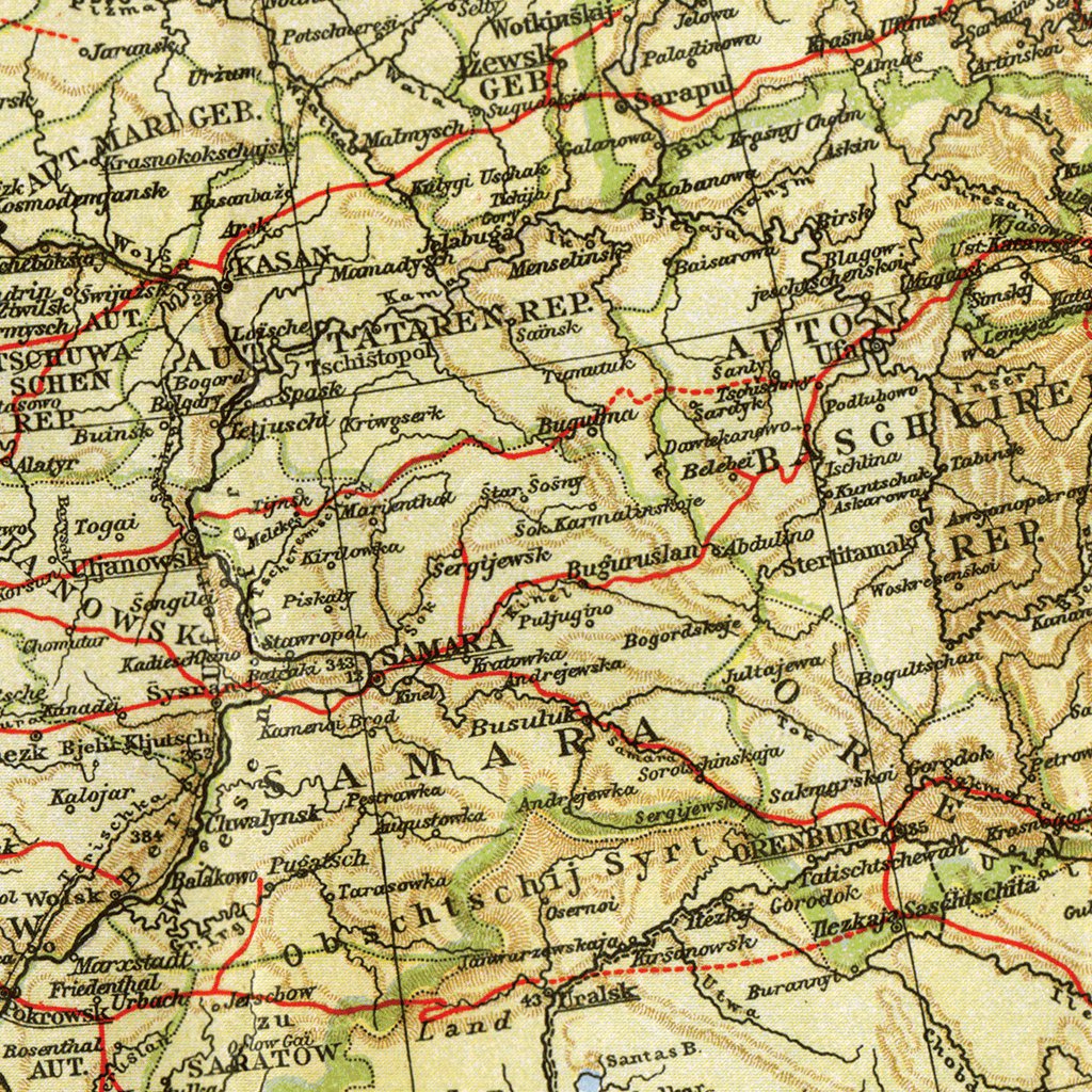 Soviet Union, European part general Map, 1928 by Waldin | Avenza Maps