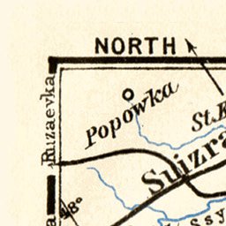 Volga River from Syzran to Volsk, 1914 Map by Waldin | Avenza Maps