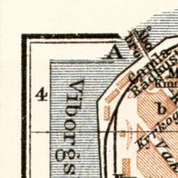 Vyborg (Выборгъ, Viipuri, Wiborg) city center Map, 1914 by Waldin ...