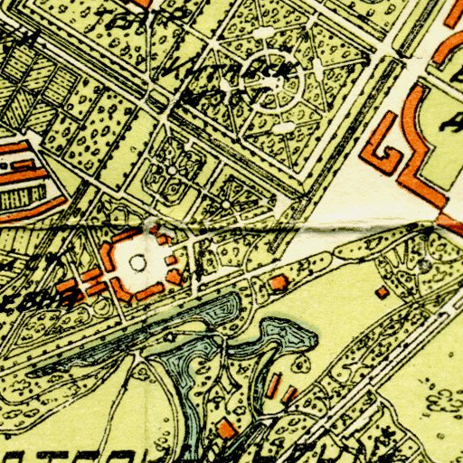 Tsarskoe Selo (Царское Село, nowadays Pushkin) town plan, 1914 Map by ...