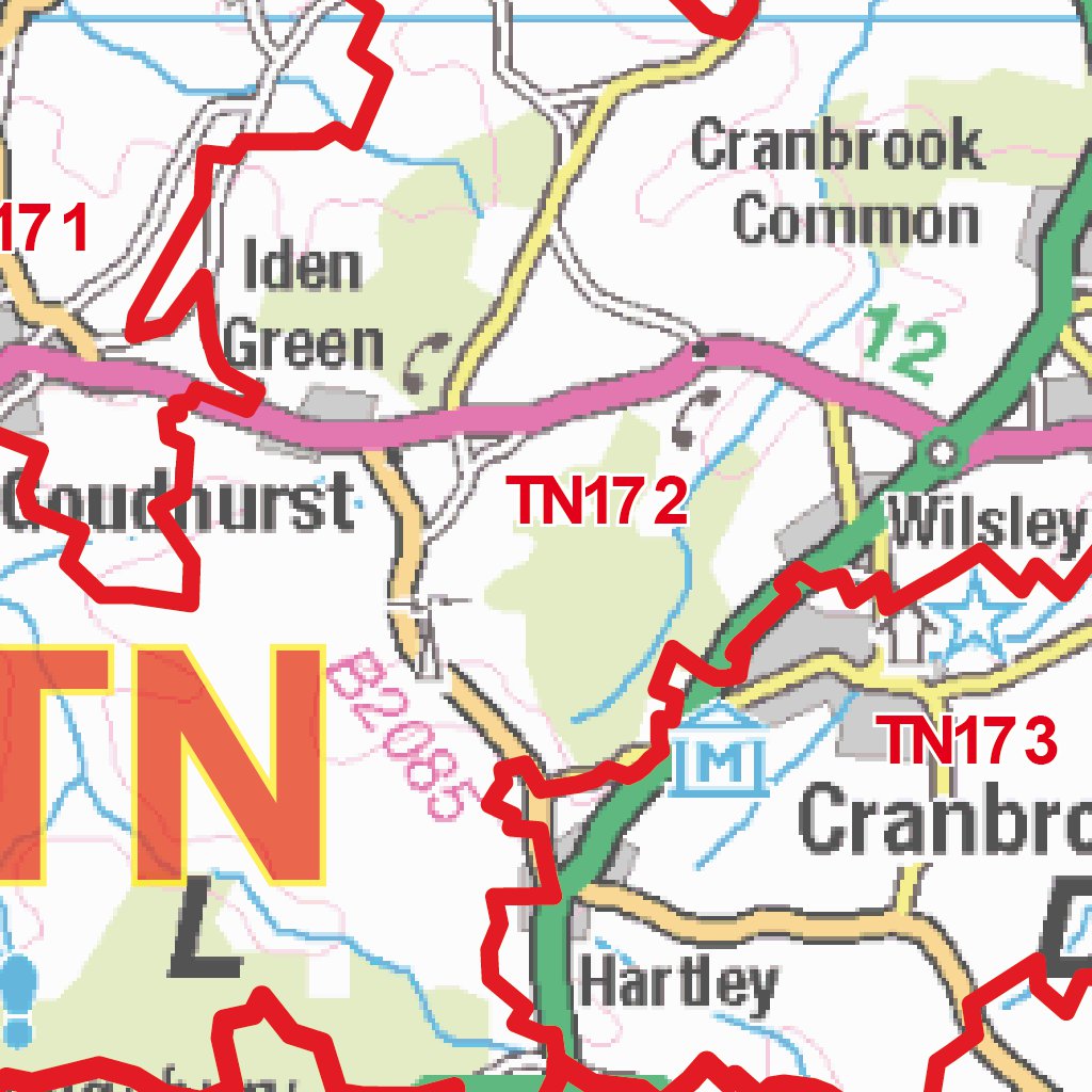 XYZ Postcode Sector Map (G113) - TN - Tonbridge by XYZ Maps | Avenza Maps