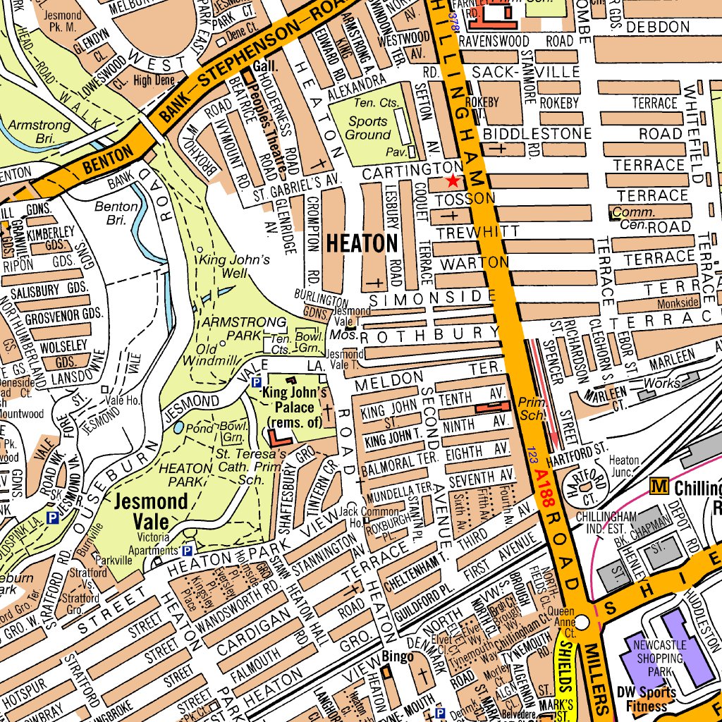 A-Z Newcastle upon Tyne Premier Map by Geographers' A-Z Map Company ...