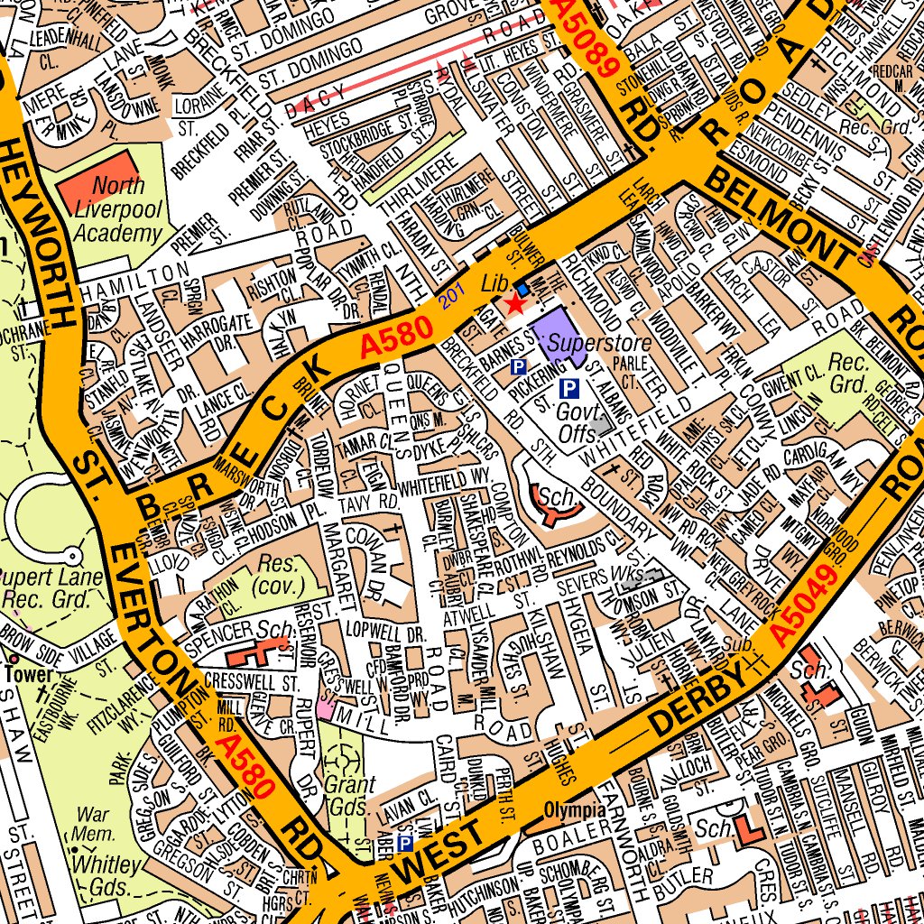 A-Z Liverpool Premier Map by Geographers' A-Z Map Company | Avenza Maps