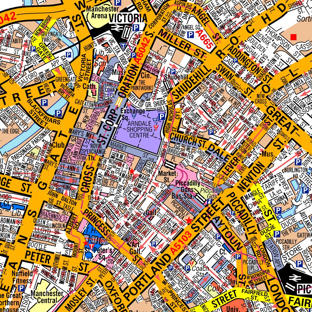 A-Z Manchester Premier Map by Geographers' A-Z Map Company | Avenza Maps