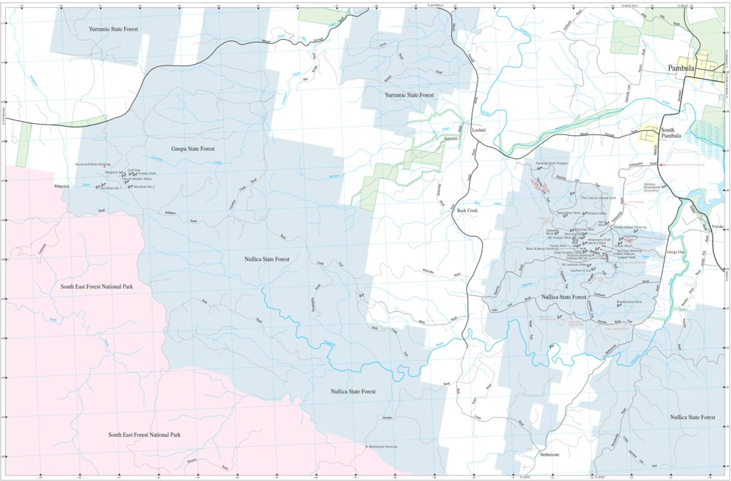 Pambula Gold Map by Doug Stone GOLD MAPS | Avenza Maps
