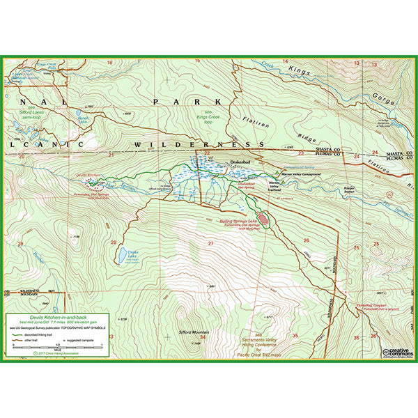 Devils Kitchen hike Map by Sacramento Valley Hiking Conference | Avenza ...