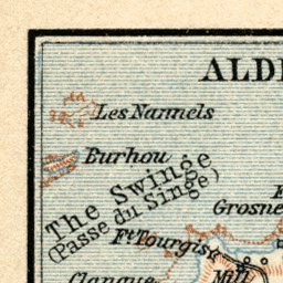 Channel Islands. Alderney, 1913 Map by Waldin | Avenza Maps