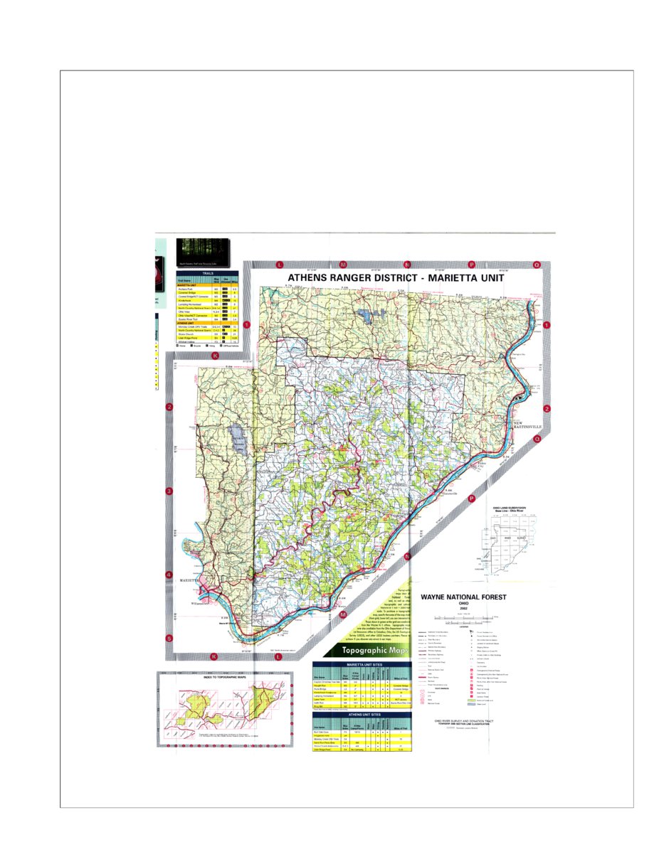 Wayne NF Forest Visitor Map - Marietta District by US Forest Service R9 ...