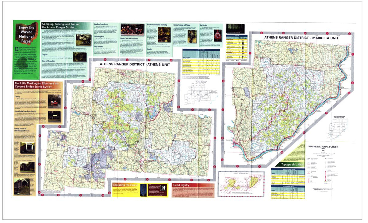 Wayne NF Forest Visitor Map - Athens District by US Forest Service R9 ...