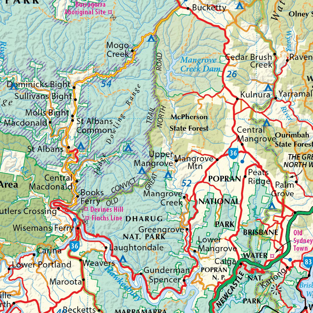 Sydney Adventures 4WD Touring Guide 2nd Edition Map by Meridian Maps ...