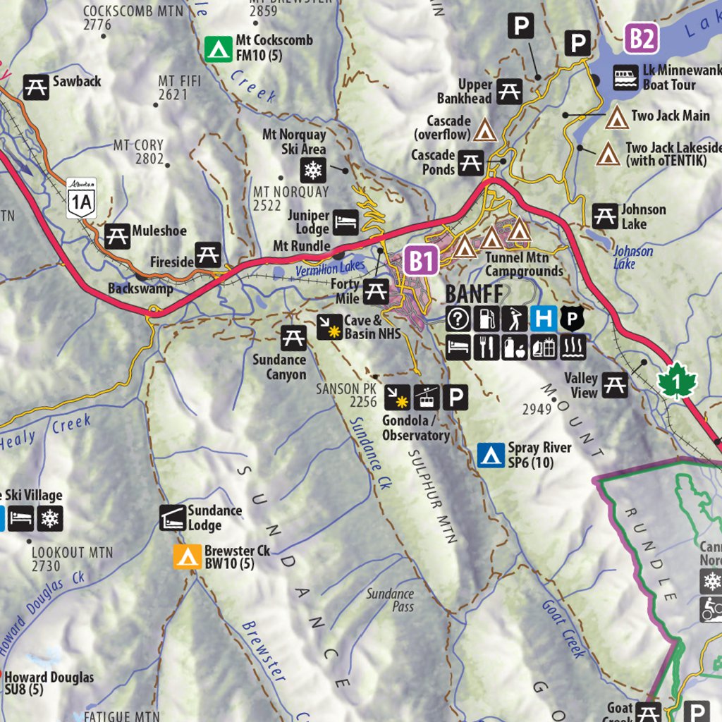 Banff-Yoho-Kootenay - Map 120 - 1st Edition by Clark Geomatics Corp ...
