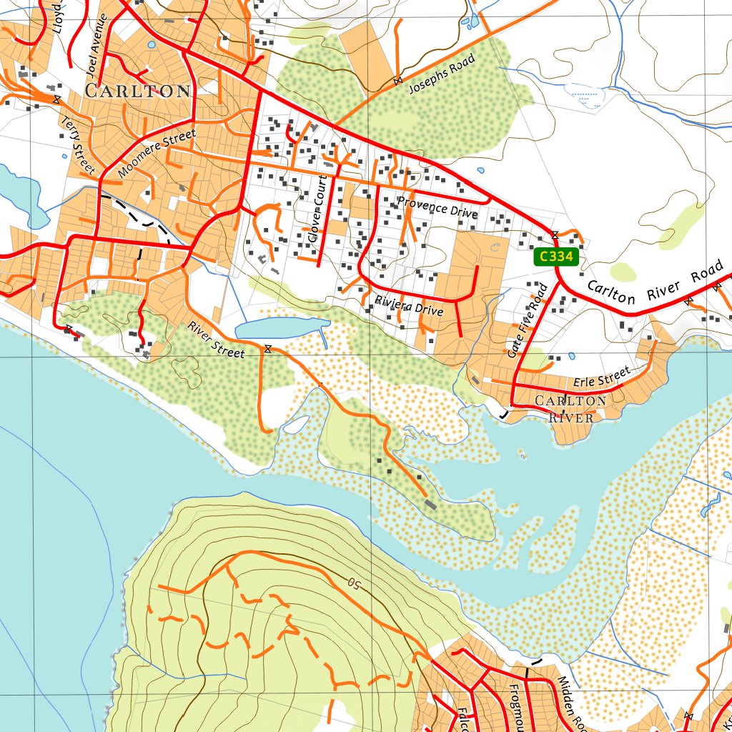 5425 CARLTON Map by nswtopo | Avenza Maps