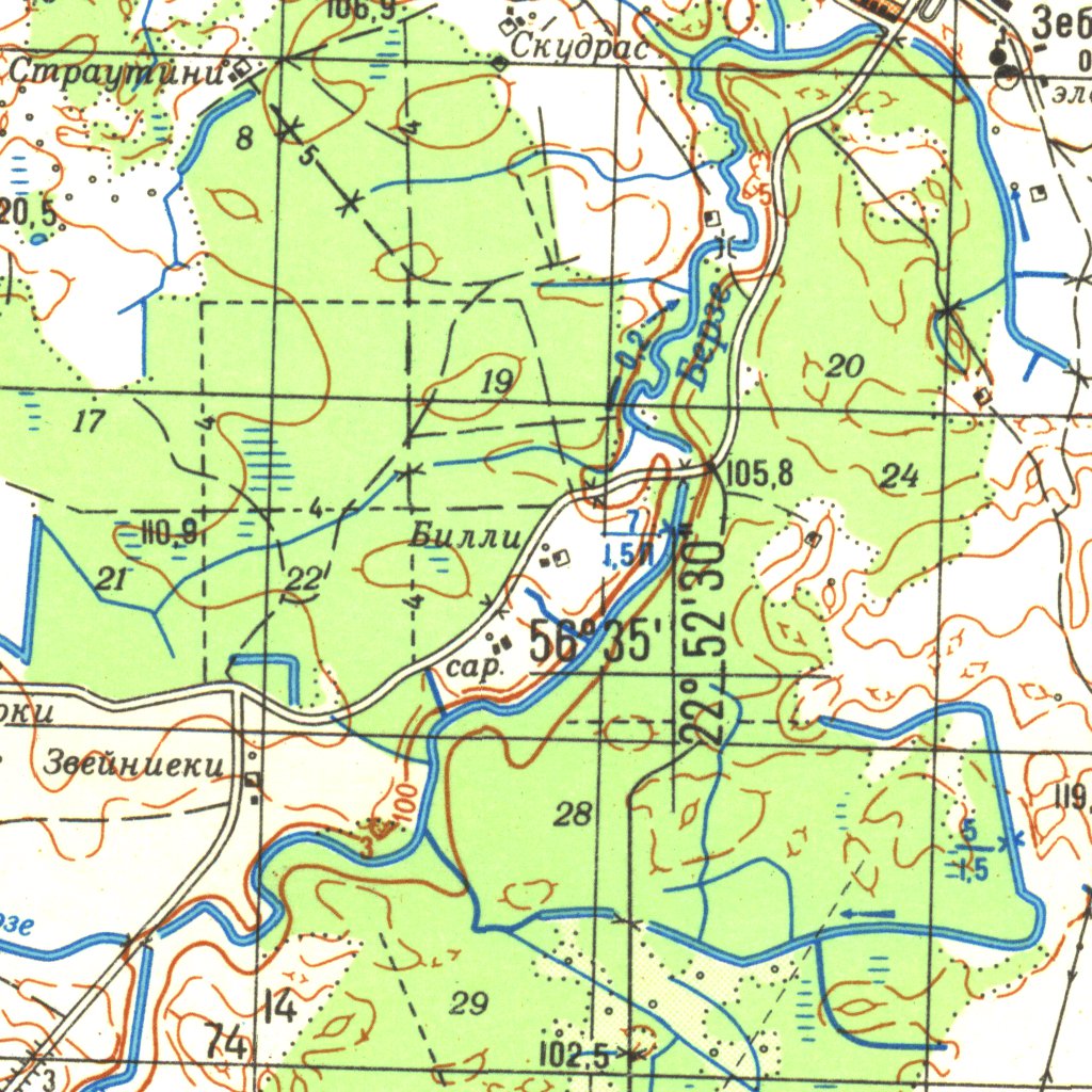 Latvia 50K 15-34-130-2 Map by Land Info Worldwide Mapping LLC | Avenza Maps