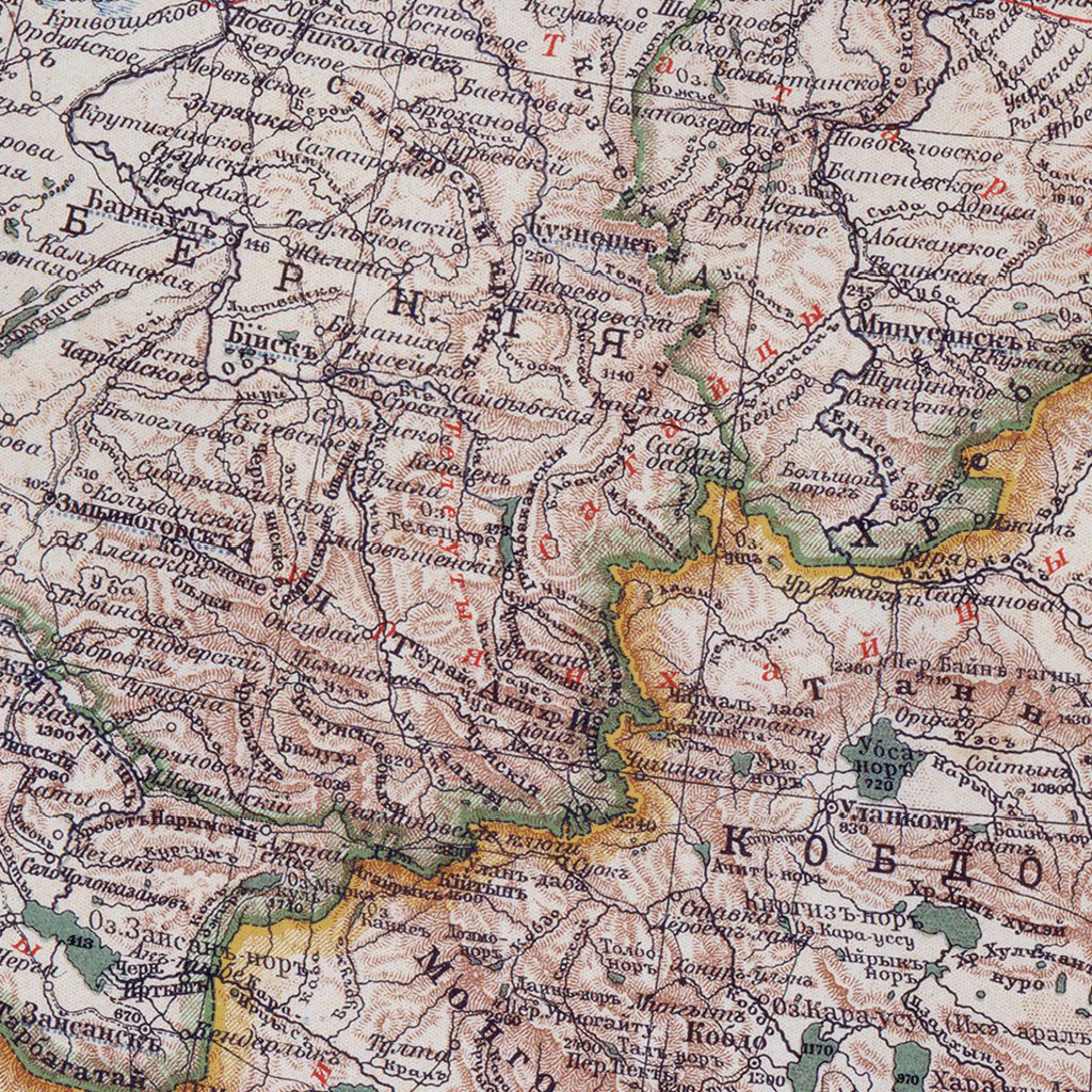 West Siberia and the Central Asian Posessions of Russia, 1910 Map by ...