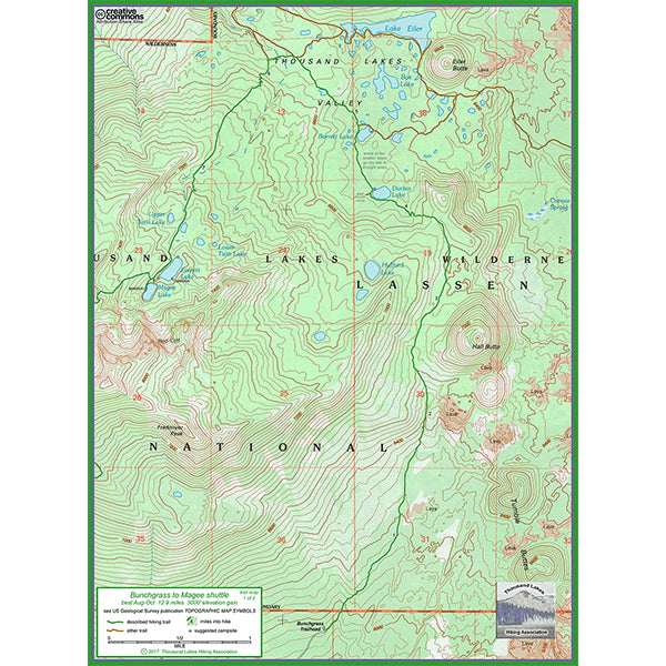Bunchgrass to Magee trail maps Map by Sacramento Valley Hiking ...