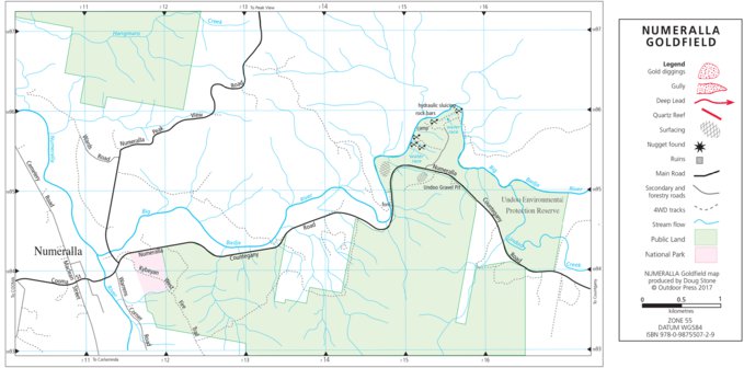 Numeralla Gold Map by Doug Stone GOLD MAPS | Avenza Maps