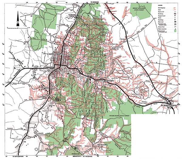 Castlemaine-Fryerstown Gold Map by Doug Stone GOLD MAPS | Avenza Maps