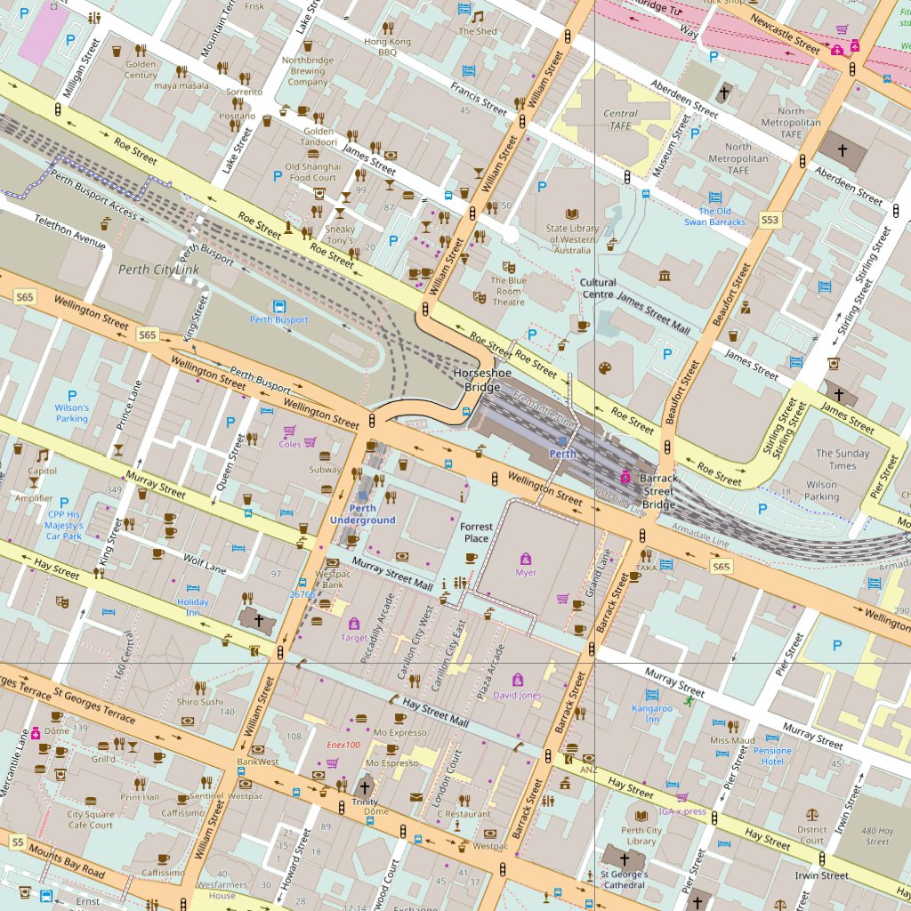 Central Perth Street Map by Paul Johnson - Offline Maps | Avenza Maps