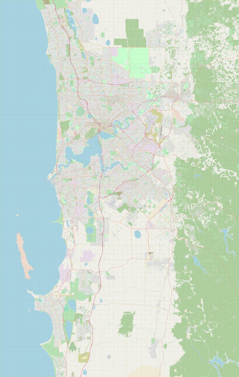 Perth Street Map by Paul Johnson - Offline Maps | Avenza Maps