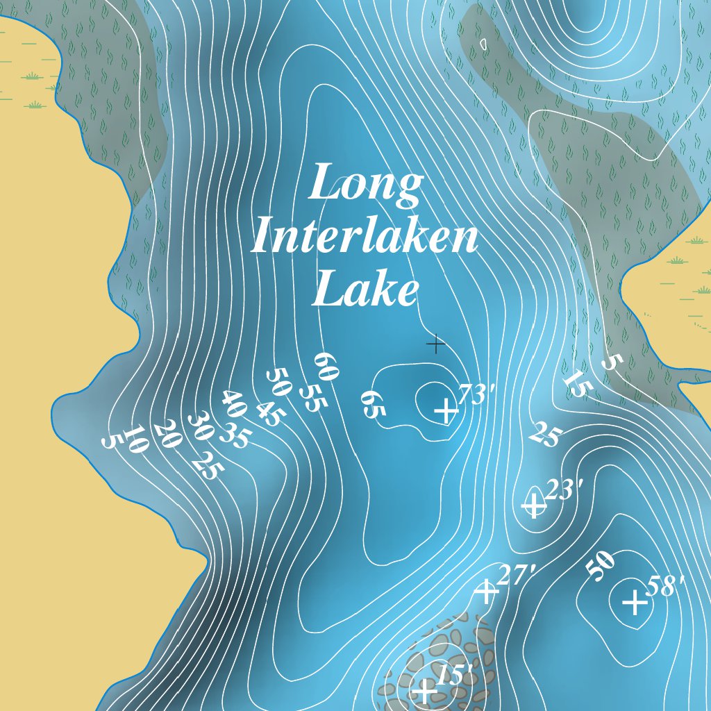Flambeau Lake & Long Interlaken Lake Map by Mapping Specialists, Ltd ...