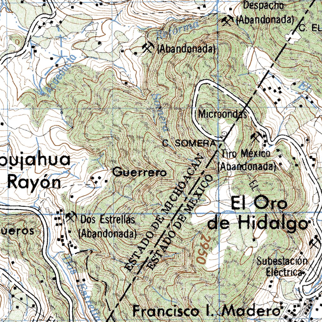El Oro De Hidalgo (E14A16) Map by Land Info Worldwide Mapping LLC ...