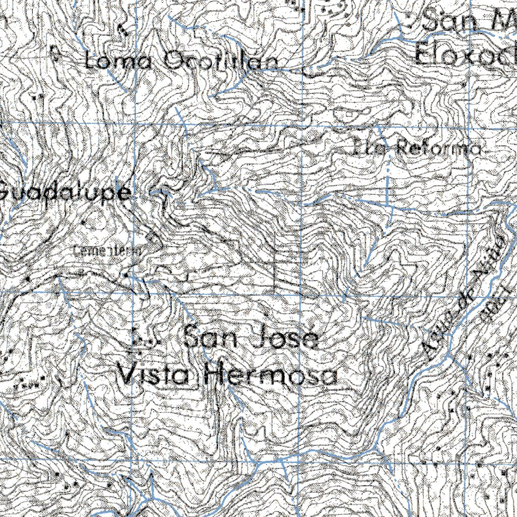 Huautla De Jiménez (E14B87) Map by Land Info Worldwide Mapping LLC ...