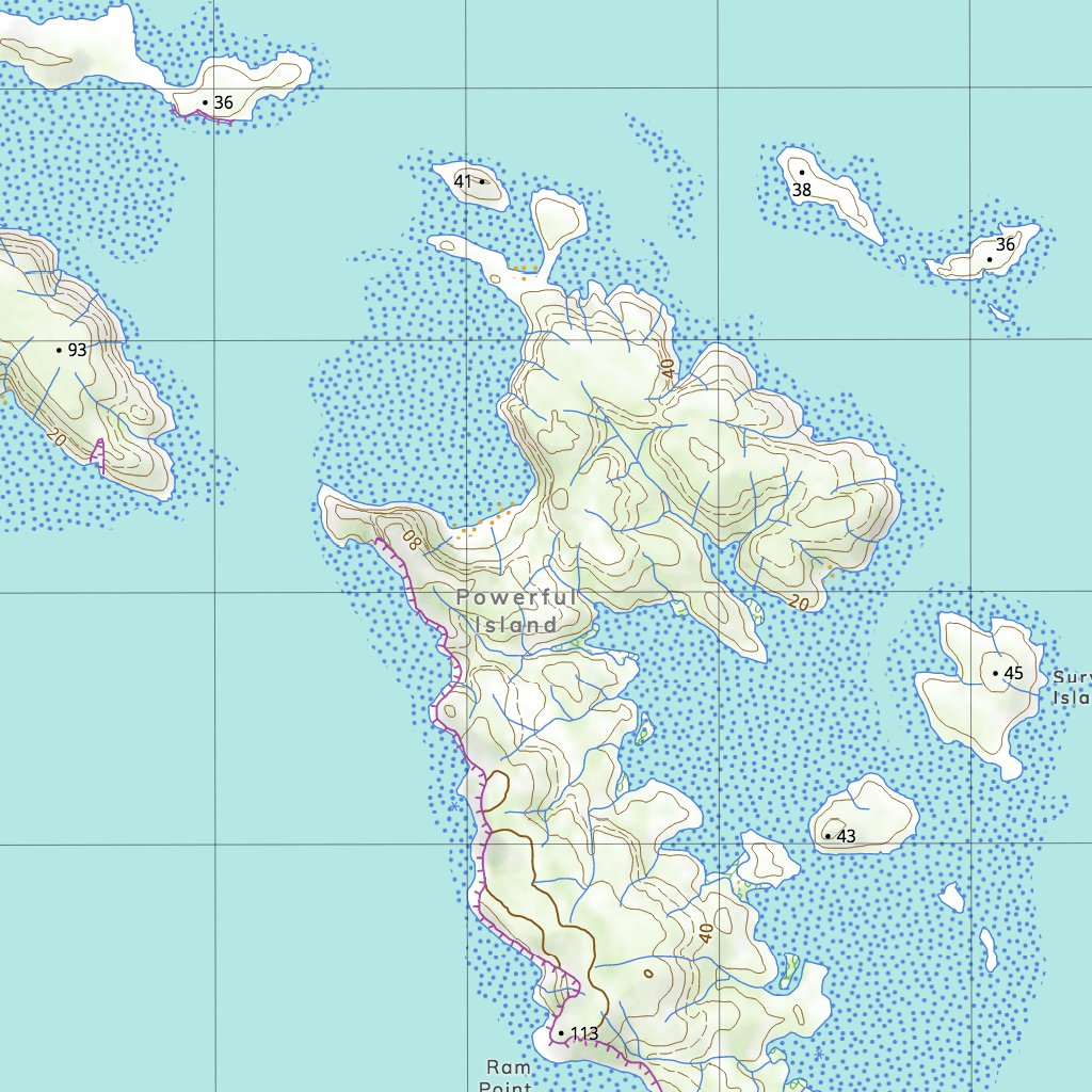3565-1 POWERFUL ISLAND Map by nswtopo | Avenza Maps