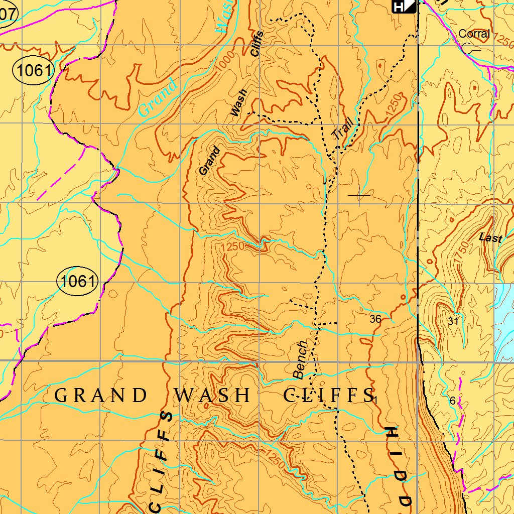 BLM Arizona AZ Strip West Visitor Map 2 of 2 (REC3003-02-01) by Bureau ...