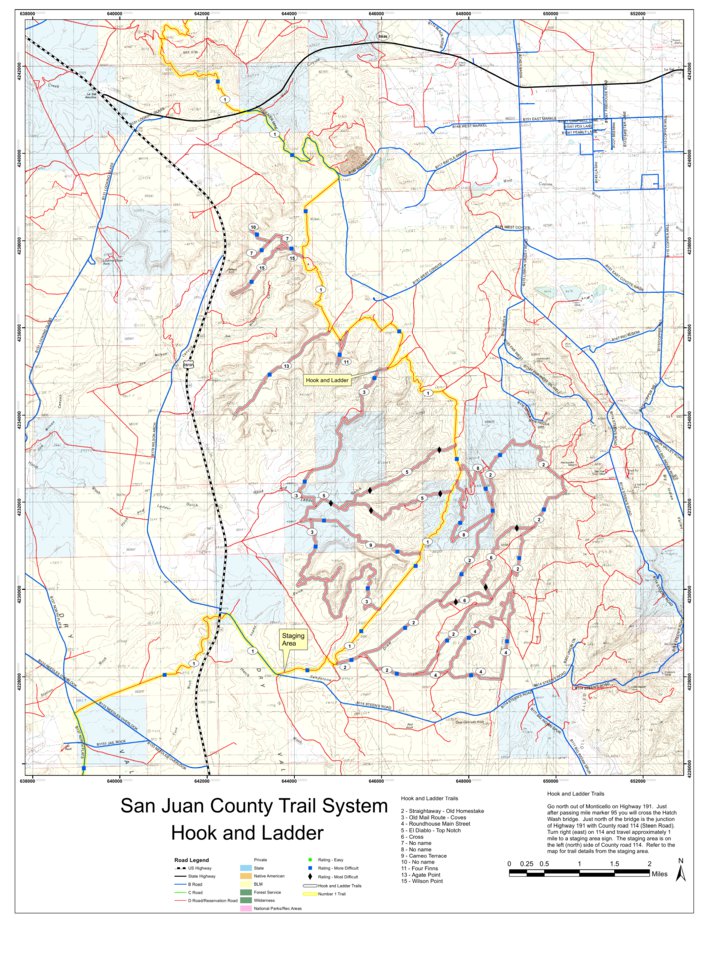Hook and Ladder San Juan County, Utah ATV / OHV Trail System Map by ...