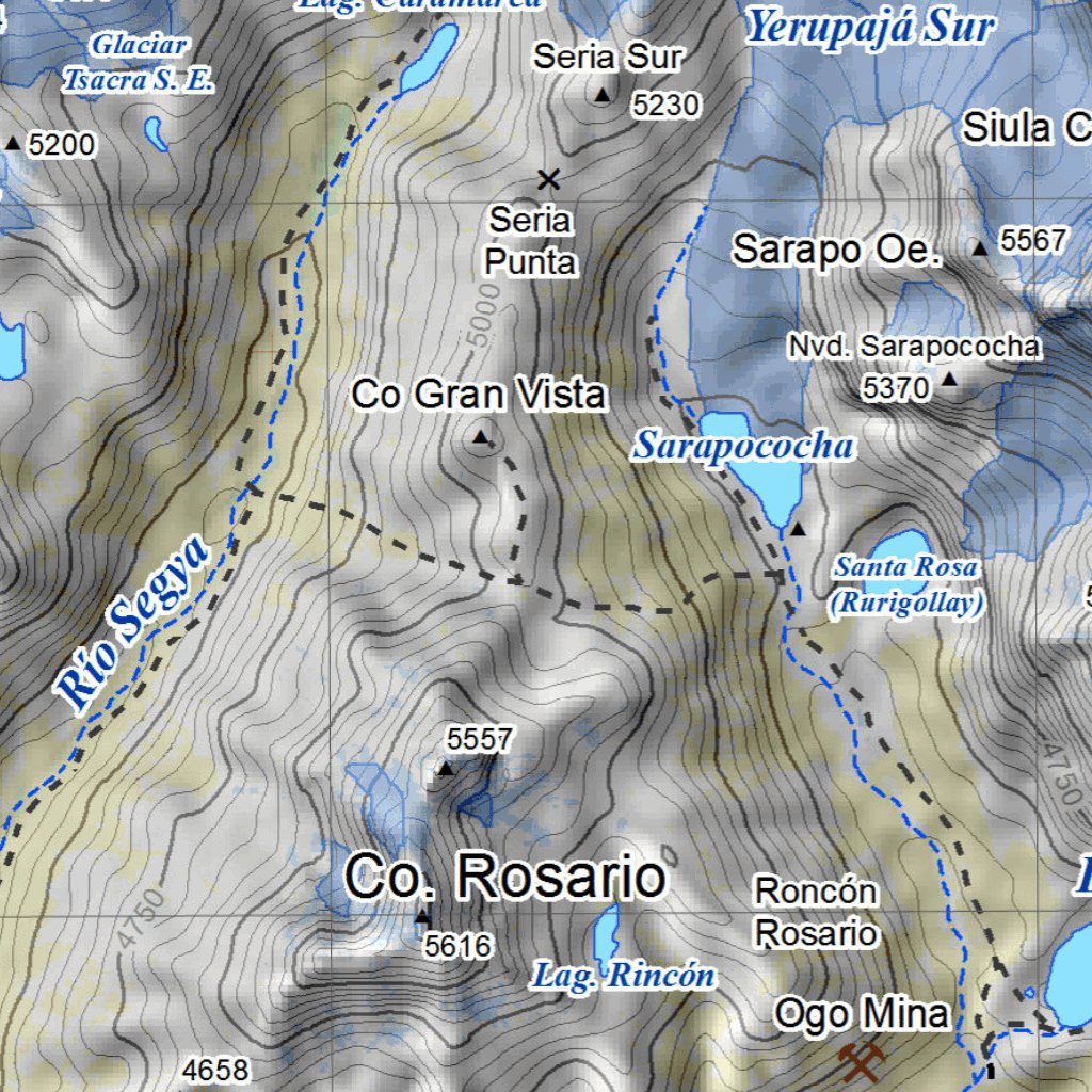 Cordillera Huayhuash 1/75.000 Map by Pixmap Cartografia Digital ...