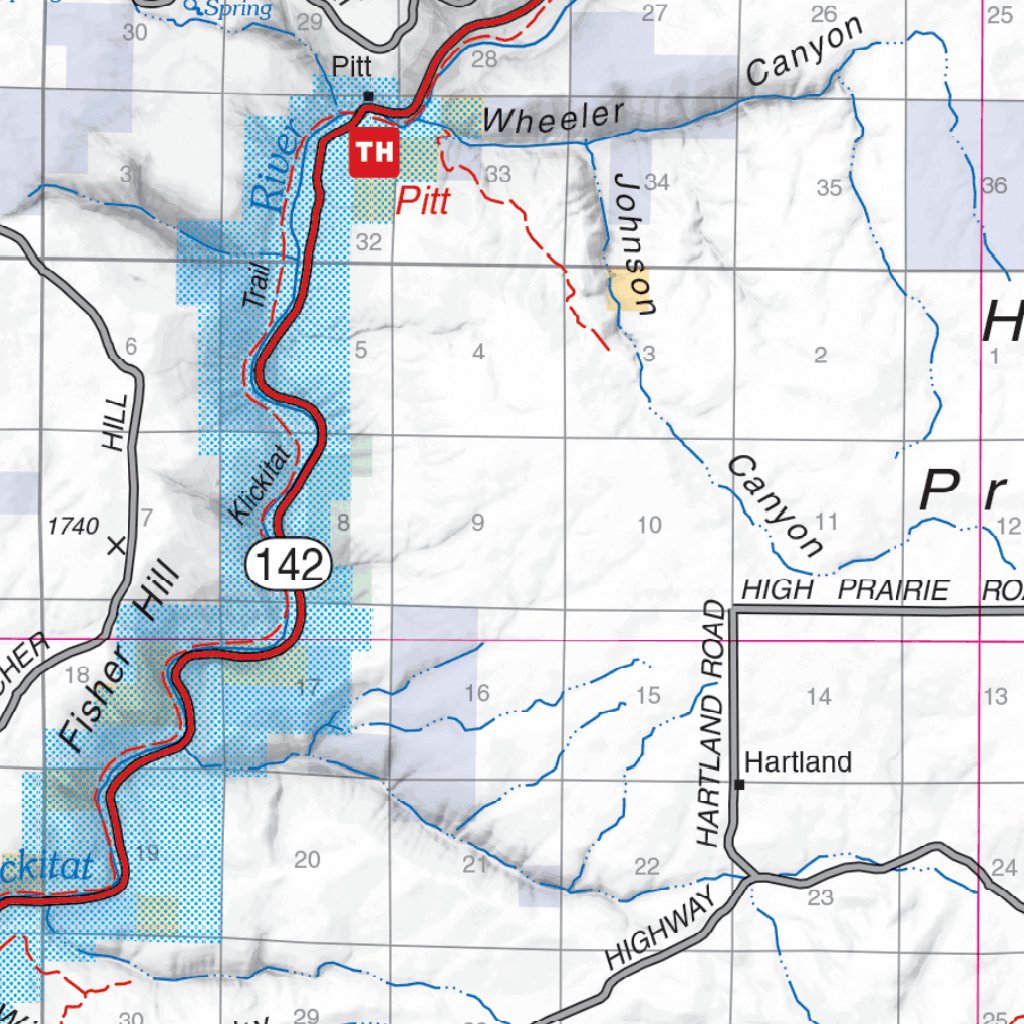 Upper Columbia Plateau Recreation Map Columbia Hills by US Forest ...