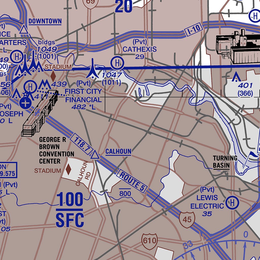 Houston HELI Map by FAA: Federal Aviation Administration | Avenza Maps