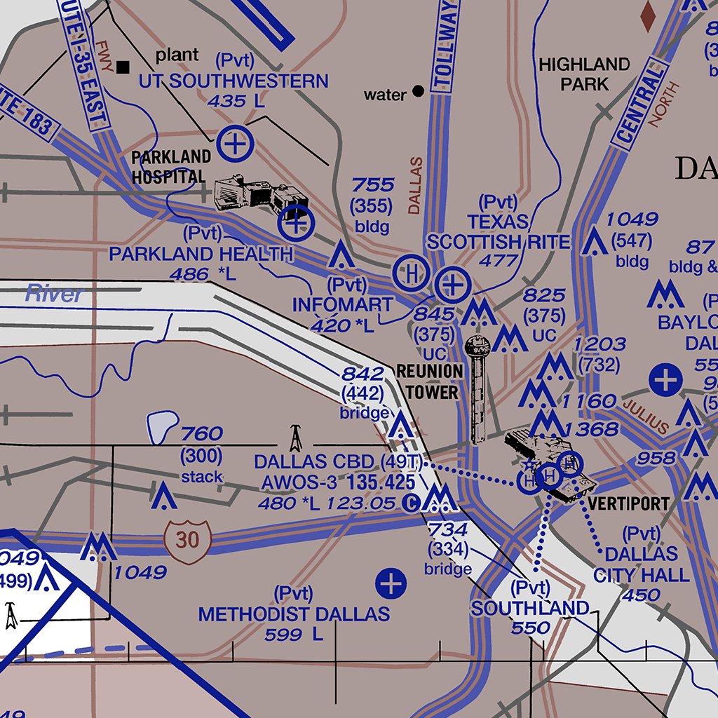 Dallas-Ft. Worth HELI Map by FAA: Federal Aviation Administration ...