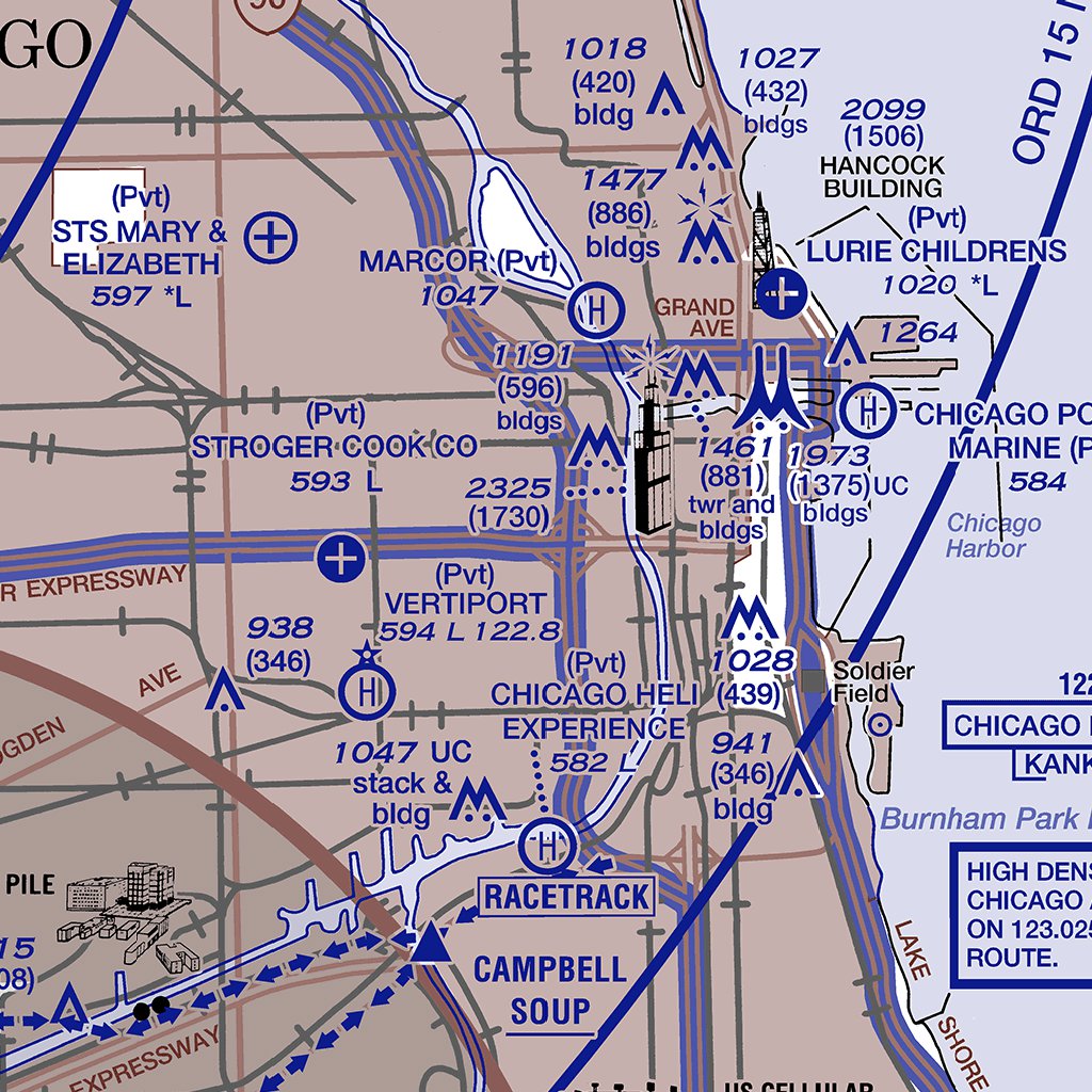 Chicago HELI Map by FAA: Federal Aviation Administration | Avenza Maps