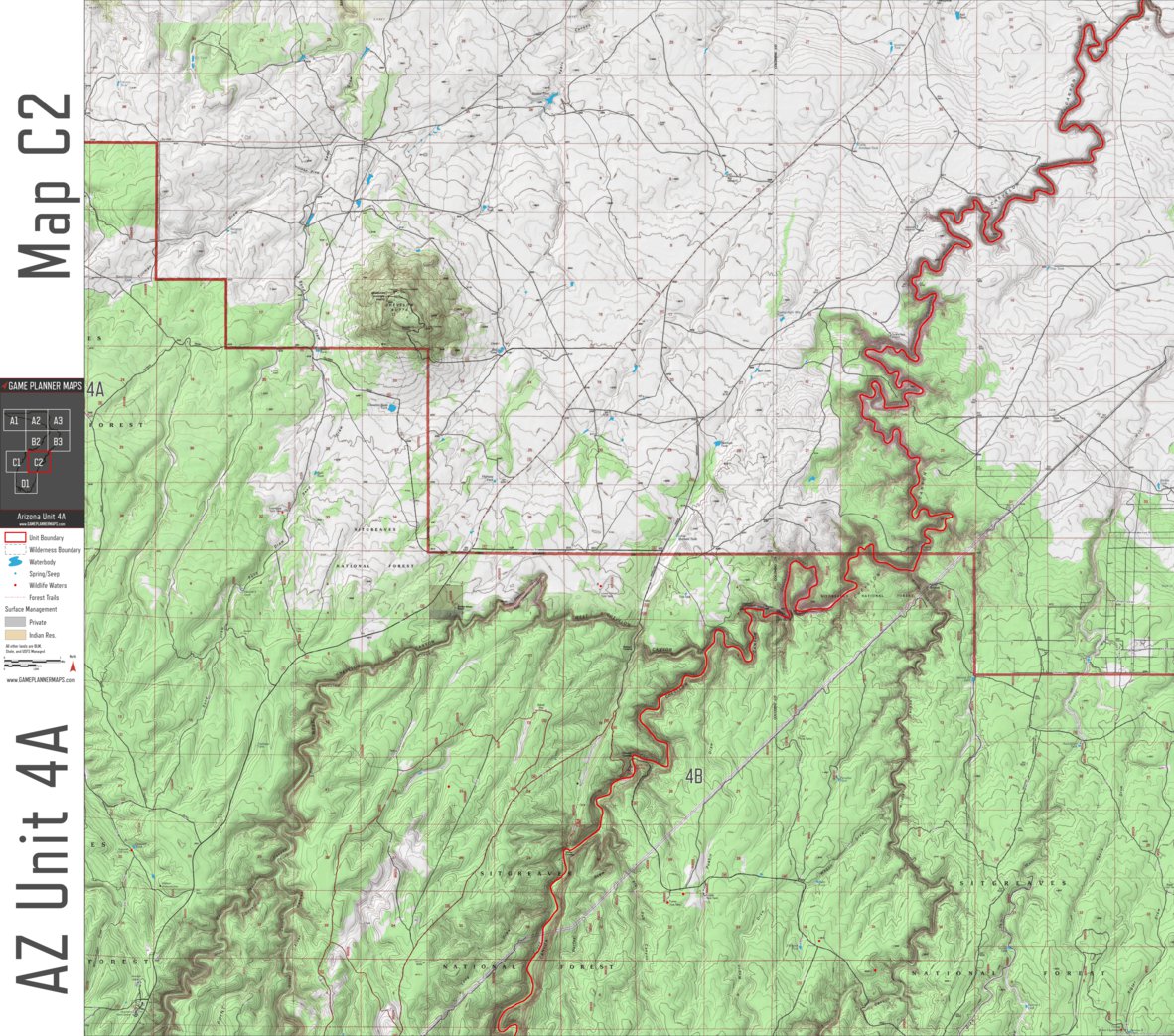 Arizona Unit 4A Map by Game Planner Maps | Avenza Maps