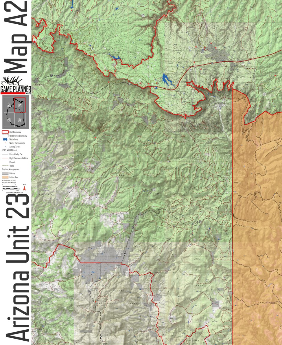 Arizona Unit 23 Map by Game Planner Maps | Avenza Maps