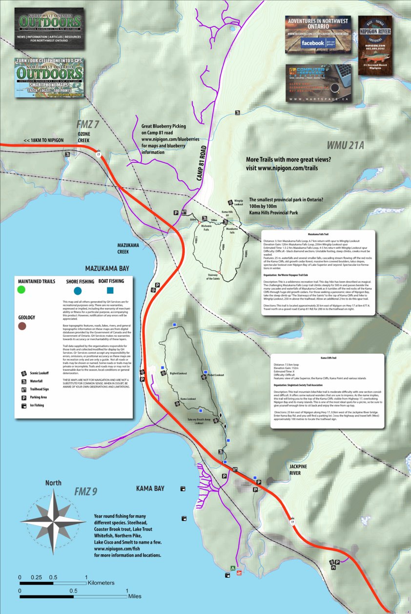 Kama Area Trail Maps Map by GH Services | Avenza Maps