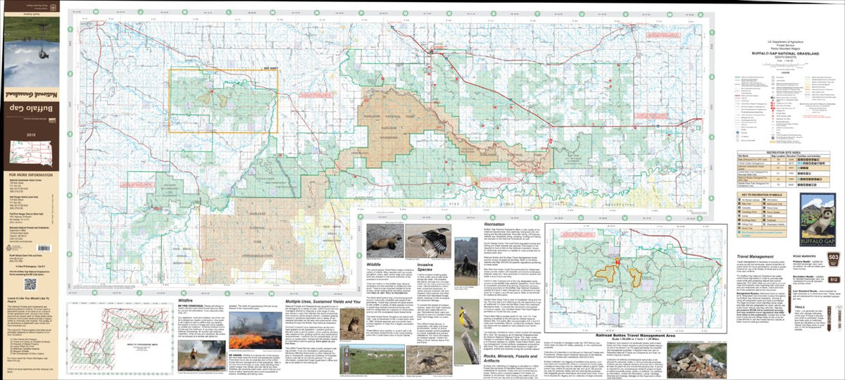 Buffalo Gap National Grassland Visitor Map (East Half) by US Forest ...