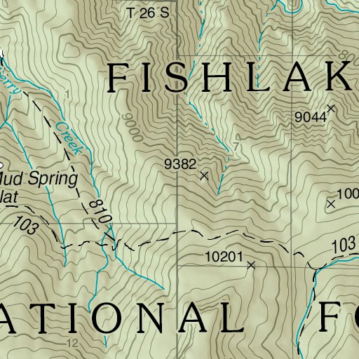 Fishlake National Forest, Monroe Peak, UT 48 Map by US Forest Service ...