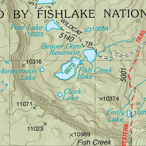 Fishlake National Forest, Blind Lake, UT 80 Map by US Forest Service R4 ...
