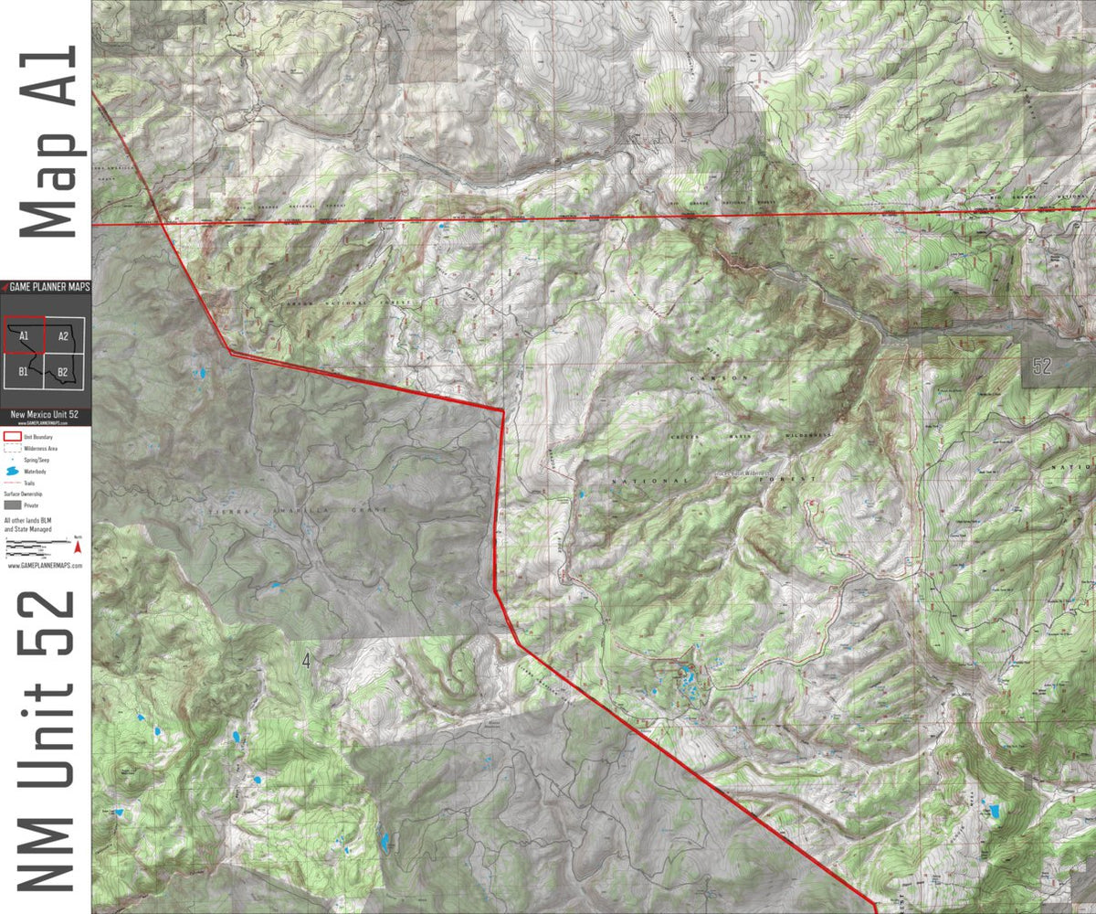 New Mexico Unit 52 Detail Set Map by Game Planner Maps | Avenza Maps