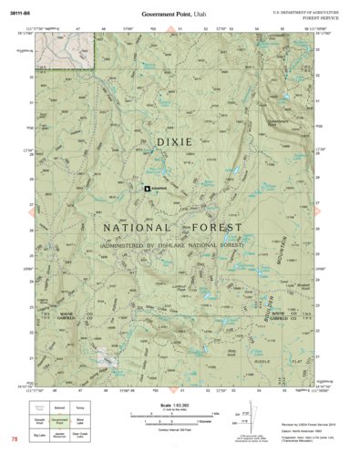 Fishlake National Forest, Government Point, UT 79 Map by US Forest ...
